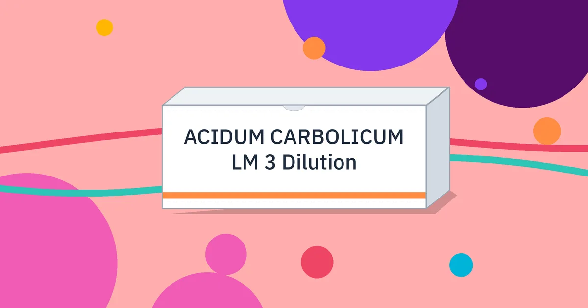 Symbolbild: Packung mit der Aufschrift ACIDUM CARBOLICUM LM 3 Dilution (PZN 13271373) – Verfügbarkeit und Bezug in Apotheken in Frankfurt am Main