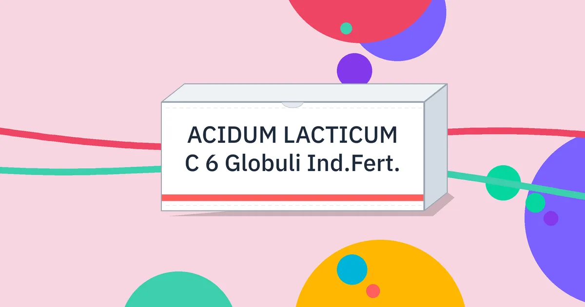 Symbolbild: Packung mit der Aufschrift ACIDUM LACTICUM C 6 Globuli Ind.Fert. (PZN 17641246) – Verfügbarkeit und Bezug in Apotheken in Frankfurt am Main