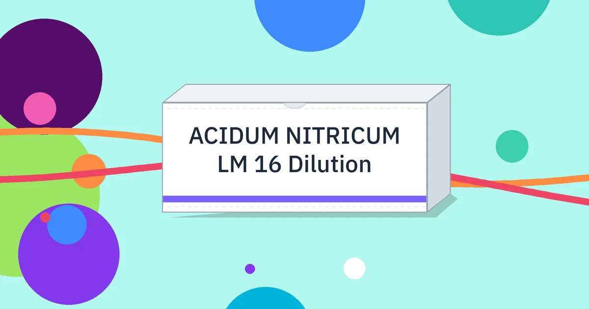 Symbolbild: Packung mit der Aufschrift ACIDUM NITRICUM LM 16 Dilution (PZN 12752834) – Verfügbarkeit und Bezug in Apotheken in Frankfurt am Main