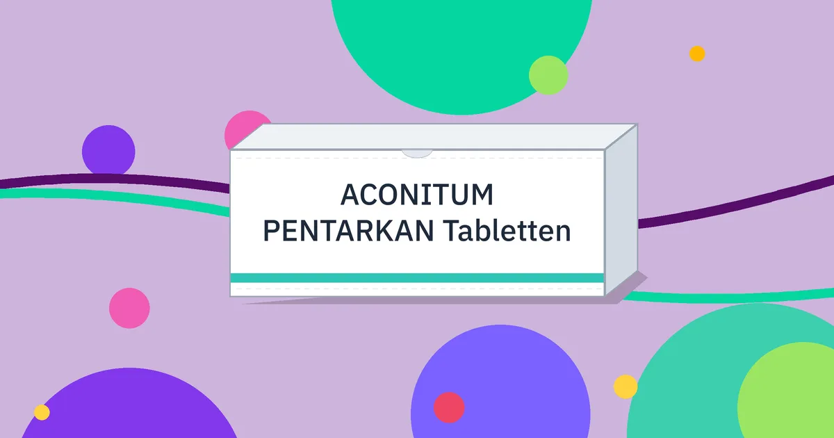 Symbolbild: Packung mit der Aufschrift ACONITUM PENTARKAN Tabletten (PZN 03215988) – Verfügbarkeit und Bezug in Apotheken in Frankfurt am Main