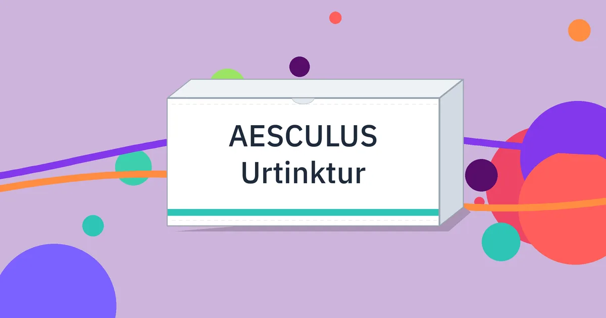 Symbolbild: Packung mit der Aufschrift AESCULUS Urtinktur (PZN 02120783) – Verfügbarkeit und Bezug in Apotheken in Frankfurt am Main