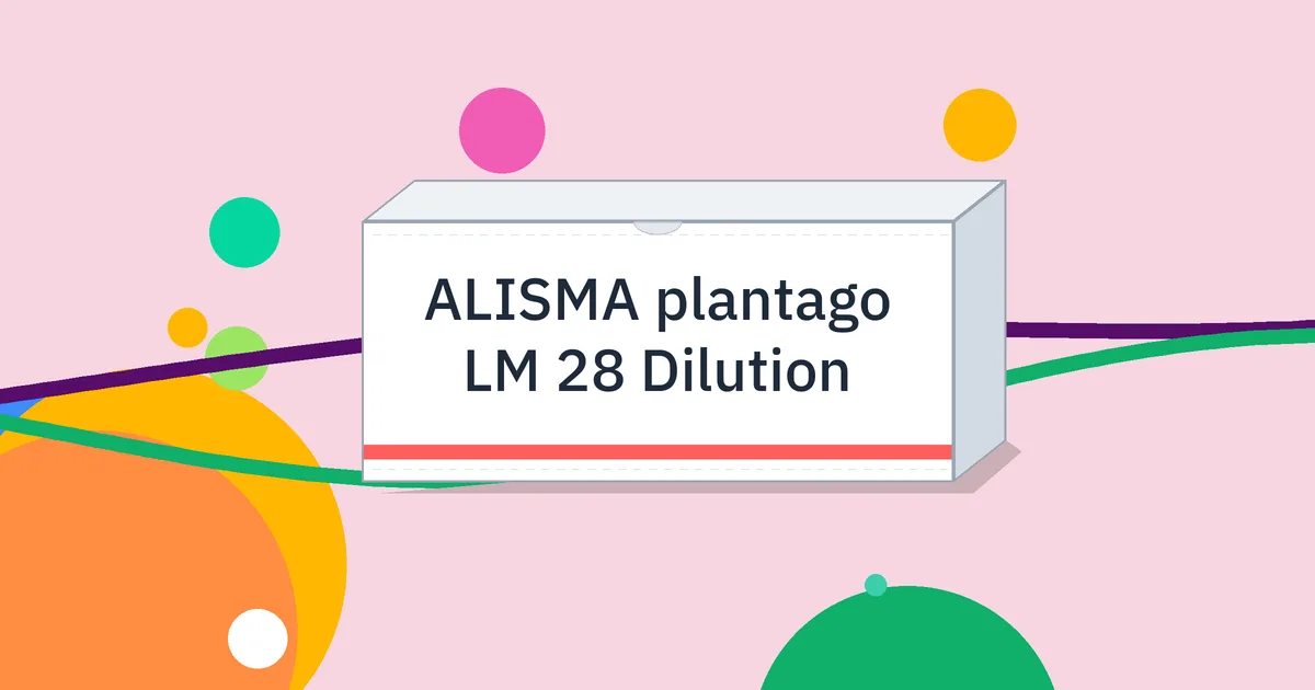 Symbolbild: Packung mit der Aufschrift ALISMA plantago LM 28 Dilution (PZN 13310802) – Verfügbarkeit und Bezug in Apotheken in Frankfurt am Main
