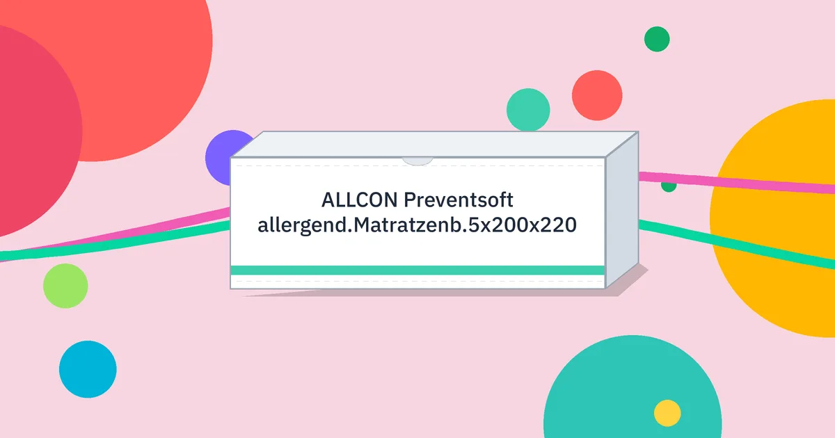 Symbolbild: Packung mit der Aufschrift ALLCON Preventsoft allergend.Matratzenb.5x200x220 (PZN 12445641) – Verfügbarkeit und Bezug in Apotheken in Frankfurt am Main