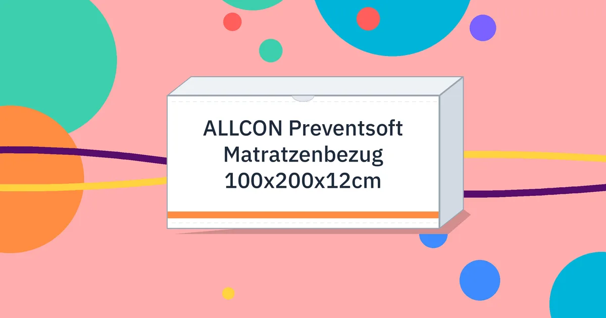 Symbolbild: Packung mit der Aufschrift ALLCON Preventsoft Matratzenbezug 100x200x12cm (PZN 03057489) – Verfügbarkeit und Bezug in Apotheken in Frankfurt am Main