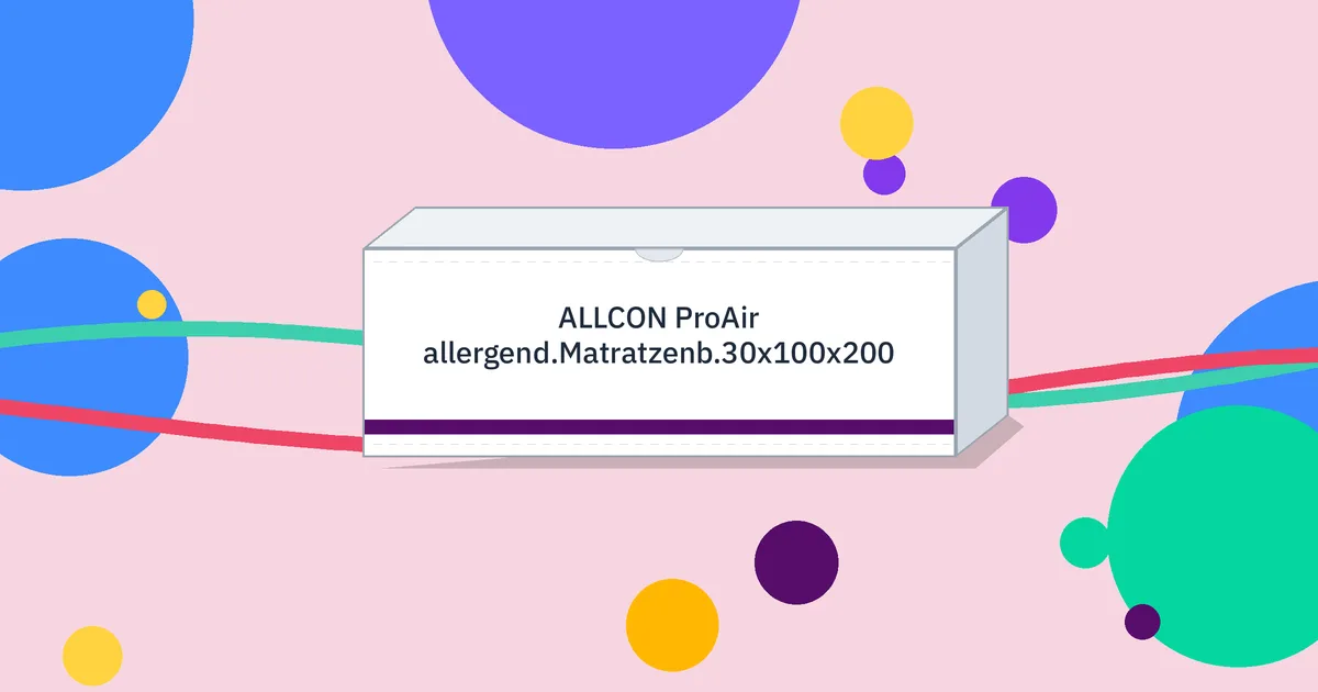 Symbolbild: Packung mit der Aufschrift ALLCON ProAir allergend.Matratzenb.30x100x200 (PZN 12445753) – Verfügbarkeit und Bezug in Apotheken in Frankfurt am Main