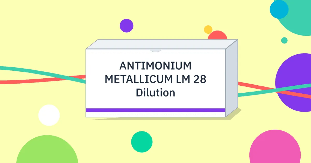 Symbolbild: Packung mit der Aufschrift ANTIMONIUM METALLICUM LM 28 Dilution (PZN 13373814) – Verfügbarkeit und Bezug in Apotheken in Frankfurt am Main