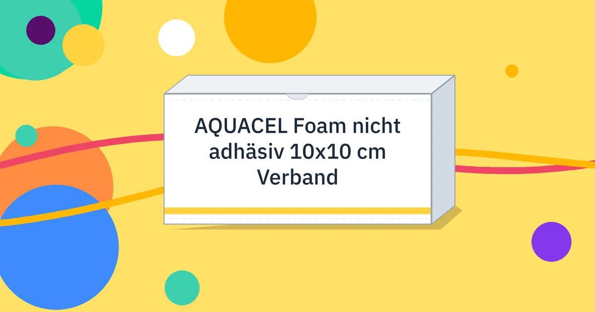Symbolbild: Packung mit der Aufschrift AQUACEL Foam nicht adhäsiv 10x10 cm Verband (PZN 10210336) – Verfügbarkeit und Bezug in Apotheken in Frankfurt am Main