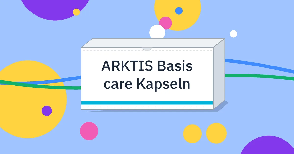 Symbolbild: Packung mit der Aufschrift ARKTIS Basis care Kapseln (PZN 17147411) – Verfügbarkeit und Bezug in Apotheken in Frankfurt am Main