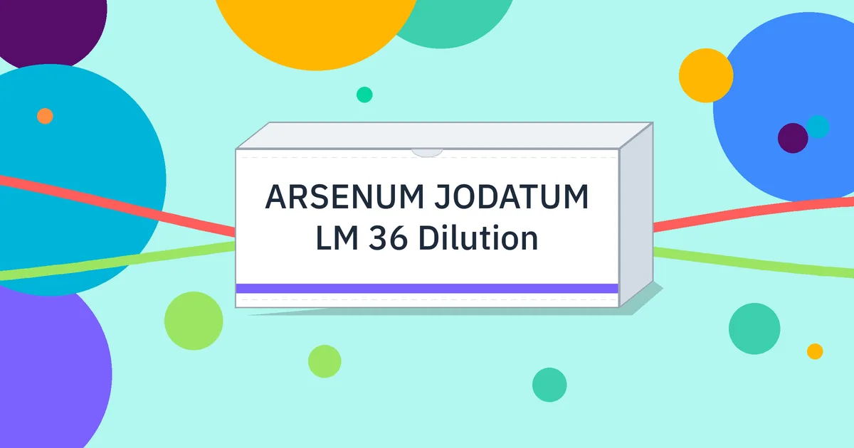 Symbolbild: Packung mit der Aufschrift ARSENUM JODATUM LM 36 Dilution (PZN 12779112) – Verfügbarkeit und Bezug in Apotheken in Frankfurt am Main