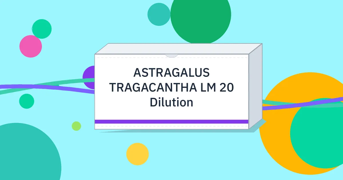 Symbolbild: Packung mit der Aufschrift ASTRAGALUS TRAGACANTHA LM 20 Dilution (PZN 13405046) – Verfügbarkeit und Bezug in Apotheken in Frankfurt am Main