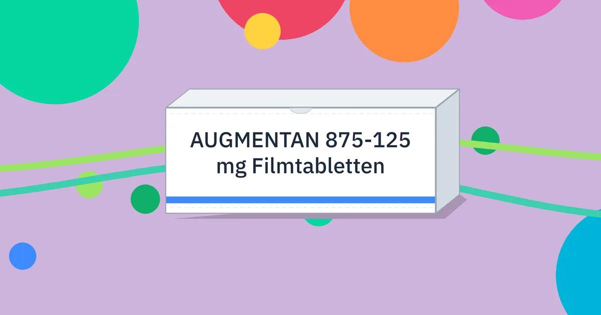 Symbolbild: Packung mit der Aufschrift AUGMENTAN 875-125 mg Filmtabletten (PZN 19263759) – Verfügbarkeit und Bezug in Apotheken in Frankfurt am Main