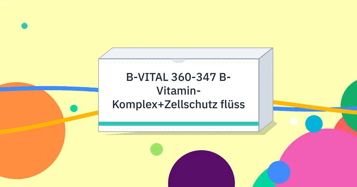 Symbolbild: Packung mit der Aufschrift B-VITAL 360-347 B-Vitamin-Komplex+Zellschutz flüss (PZN 20022423) – Verfügbarkeit und Bezug in Apotheken in Frankfurt am Main