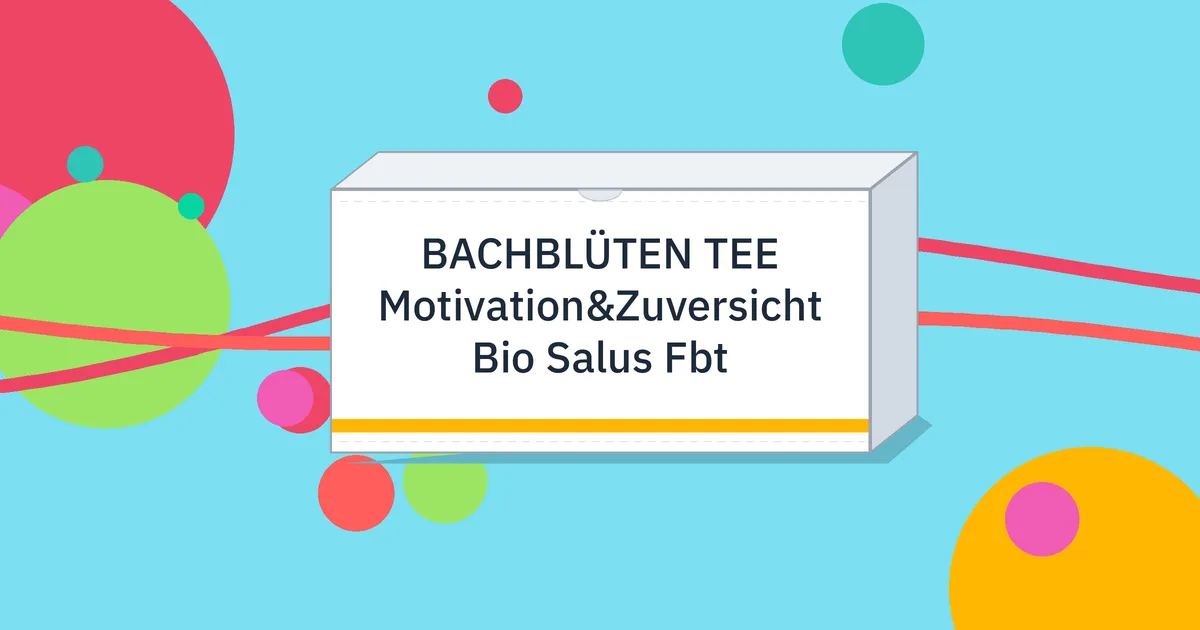 Symbolbild: Packung mit der Aufschrift BACHBLÜTEN TEE Motivation&Zuversicht Bio Salus Fbt (PZN 07381577) – Verfügbarkeit und Bezug in Apotheken in Frankfurt am Main