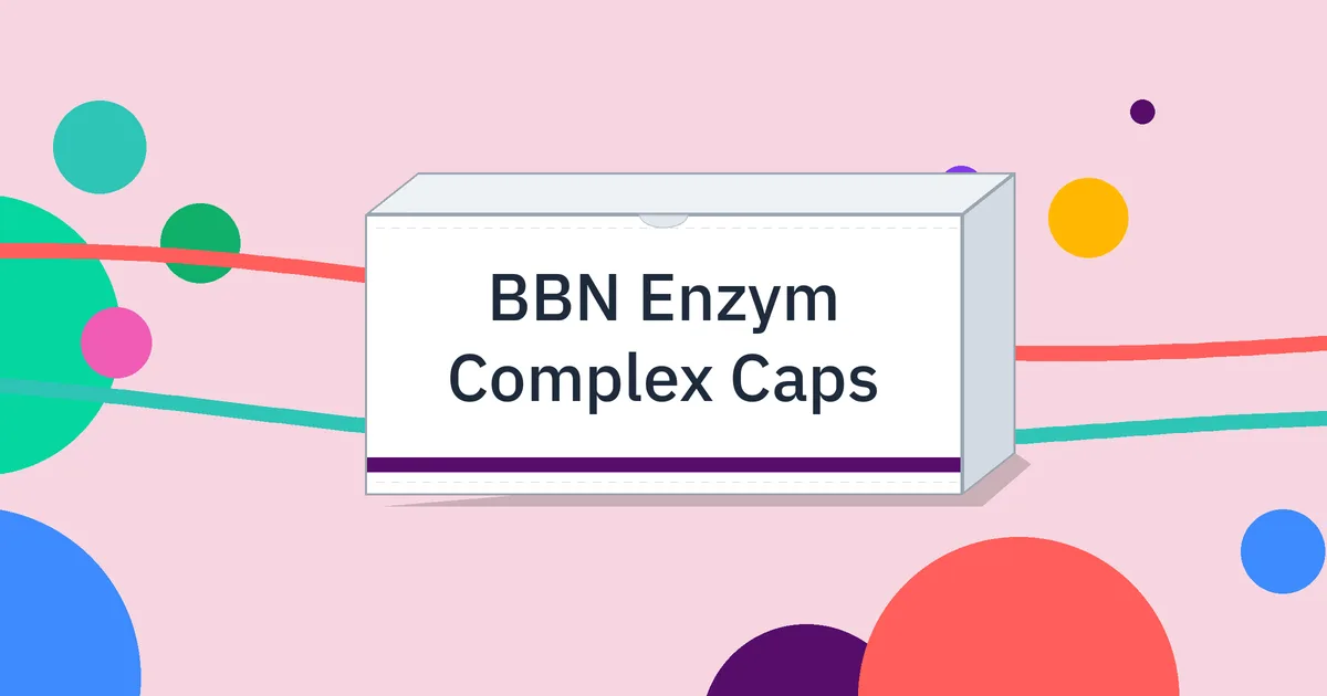 Symbolbild: Packung mit der Aufschrift BBN Enzym Complex Caps (PZN 19228243) – Verfügbarkeit und Bezug in Apotheken in Frankfurt am Main