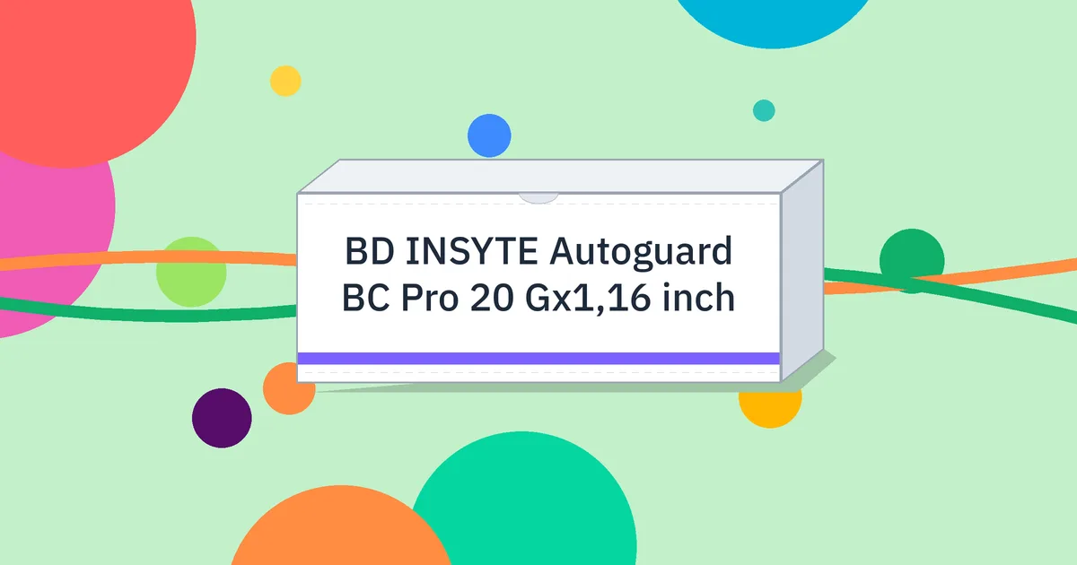 Symbolbild: Packung mit der Aufschrift BD INSYTE Autoguard BC Pro 20 Gx1,16 inch (PZN 17517724) – Verfügbarkeit und Bezug in Apotheken in Frankfurt am Main