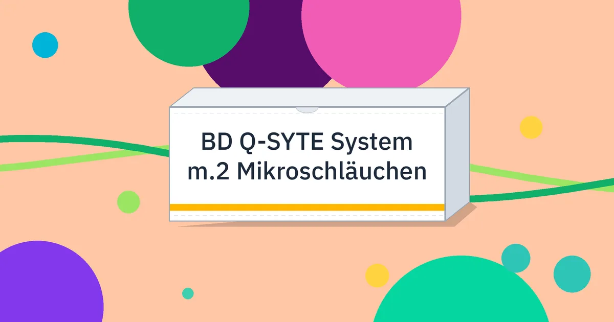 Symbolbild: Packung mit der Aufschrift BD Q-SYTE System m.2 Mikroschläuchen (PZN 07373023) – Verfügbarkeit und Bezug in Apotheken in Frankfurt am Main