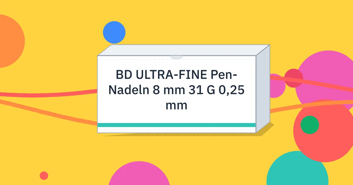Symbolbild: Packung mit der Aufschrift BD ULTRA-FINE Pen-Nadeln 8 mm 31 G 0,25 mm (PZN 18769474) – Verfügbarkeit und Bezug in Apotheken in Frankfurt am Main