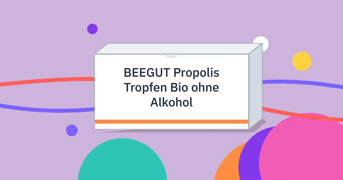 Symbolbild: Packung mit der Aufschrift BEEGUT Propolis Tropfen Bio ohne Alkohol (PZN 17756311) – Verfügbarkeit und Bezug in Apotheken in Frankfurt am Main
