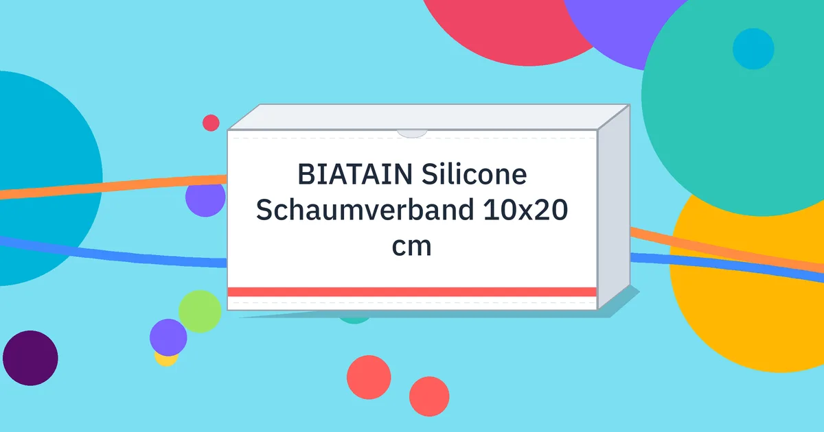 Symbolbild: Packung mit der Aufschrift BIATAIN Silicone Schaumverband 10x20 cm (PZN 19788686) – Verfügbarkeit und Bezug in Apotheken in Frankfurt am Main