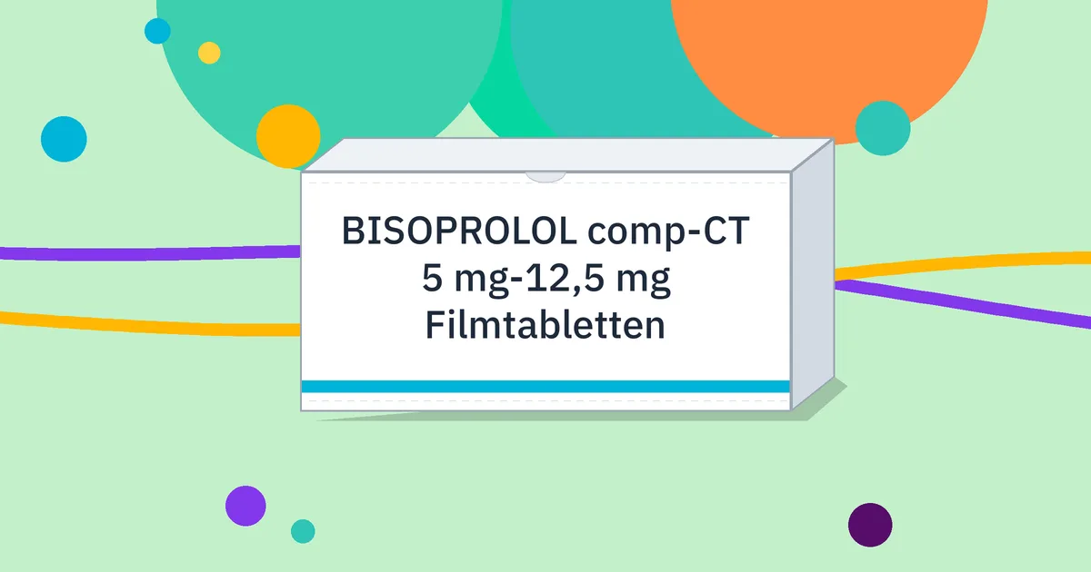 Symbolbild: Packung mit der Aufschrift BISOPROLOL comp-CT 5 mg-12,5 mg Filmtabletten (PZN 00378081) – Verfügbarkeit und Bezug in Apotheken in Frankfurt am Main