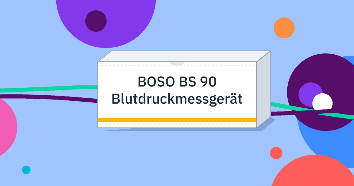 Symbolbild: Packung mit der Aufschrift BOSO BS 90 Blutdruckmessgerät (PZN 00258141) – Verfügbarkeit und Bezug in Apotheken in Frankfurt am Main