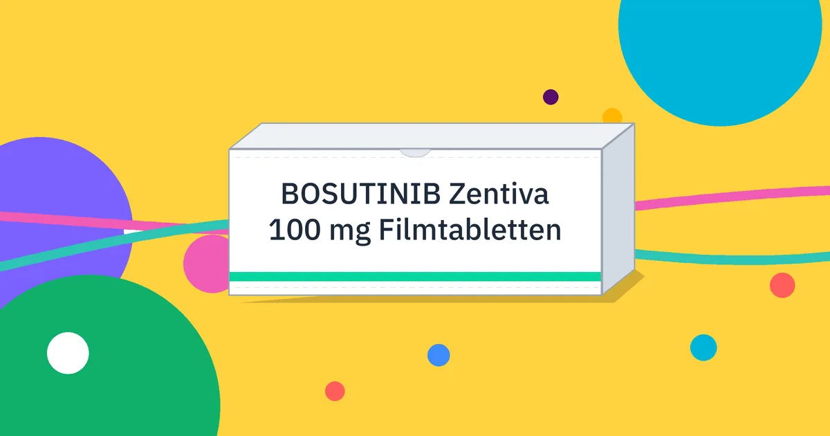 Symbolbild: Packung mit der Aufschrift BOSUTINIB Zentiva 100 mg Filmtabletten (PZN 18745137) – Verfügbarkeit und Bezug in Apotheken in Frankfurt am Main