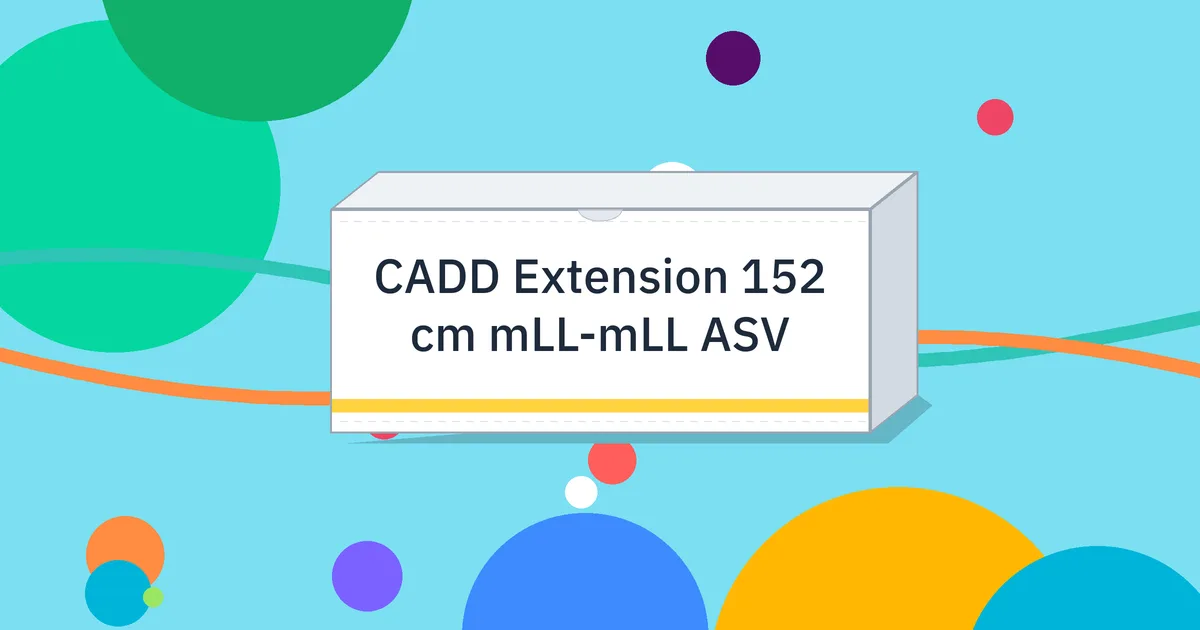 Symbolbild: Packung mit der Aufschrift CADD Extension 152 cm mLL-mLL ASV (PZN 16803988) – Verfügbarkeit und Bezug in Apotheken in Frankfurt am Main