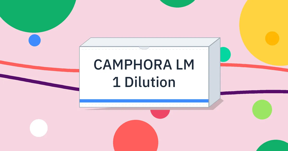 Symbolbild: Packung mit der Aufschrift CAMPHORA LM 1 Dilution (PZN 12807647) – Verfügbarkeit und Bezug in Apotheken in Frankfurt am Main