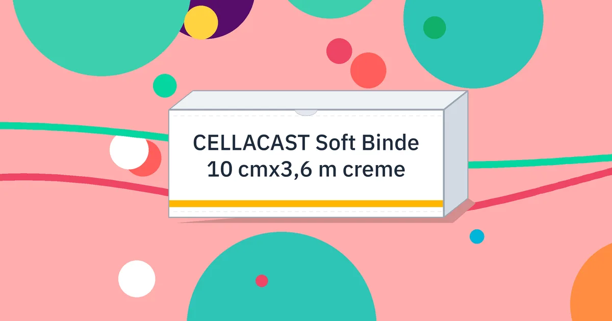 Symbolbild: Packung mit der Aufschrift CELLACAST Soft Binde 10 cmx3,6 m creme (PZN 14252018) – Verfügbarkeit und Bezug in Apotheken in Frankfurt am Main