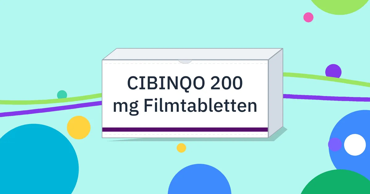 Symbolbild: Packung mit der Aufschrift CIBINQO 200 mg Filmtabletten (PZN 19746914) – Verfügbarkeit und Bezug in Apotheken in Frankfurt am Main