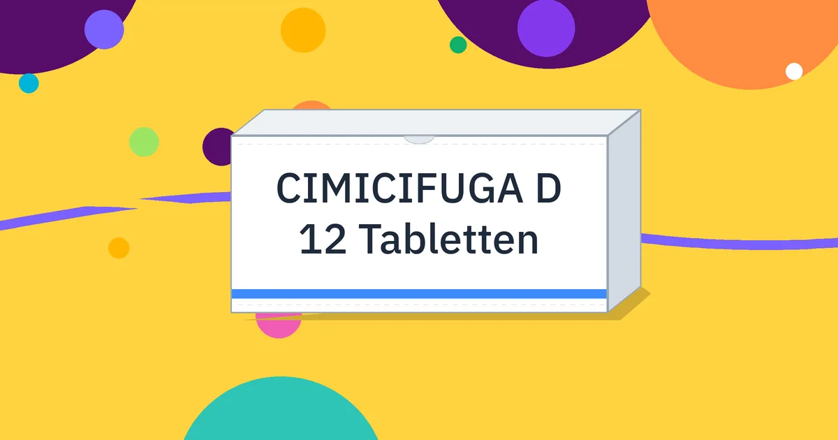 Symbolbild: Packung mit der Aufschrift CIMICIFUGA D 12 Tabletten (PZN 02112677) – Verfügbarkeit und Bezug in Apotheken in Frankfurt am Main