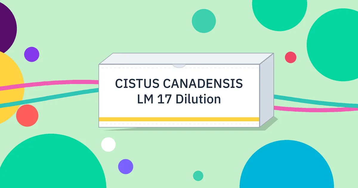 Symbolbild: Packung mit der Aufschrift CISTUS CANADENSIS LM 17 Dilution (PZN 12821363) – Verfügbarkeit und Bezug in Apotheken in Frankfurt am Main