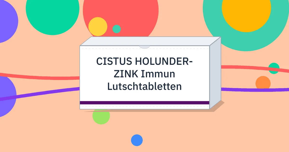 Symbolbild: Packung mit der Aufschrift CISTUS HOLUNDER-ZINK Immun Lutschtabletten (PZN 16627652) – Verfügbarkeit und Bezug in Apotheken in Frankfurt am Main