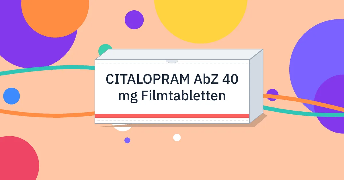 Symbolbild: Packung mit der Aufschrift CITALOPRAM AbZ 40 mg Filmtabletten (PZN 01420023) – Verfügbarkeit und Bezug in Apotheken in Frankfurt am Main