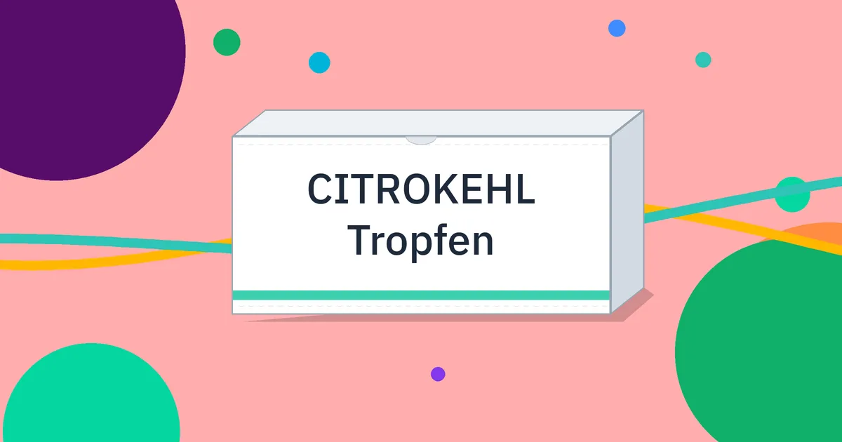 Symbolbild: Packung mit der Aufschrift CITROKEHL Tropfen (PZN 00182573) – Verfügbarkeit und Bezug in Apotheken in Frankfurt am Main
