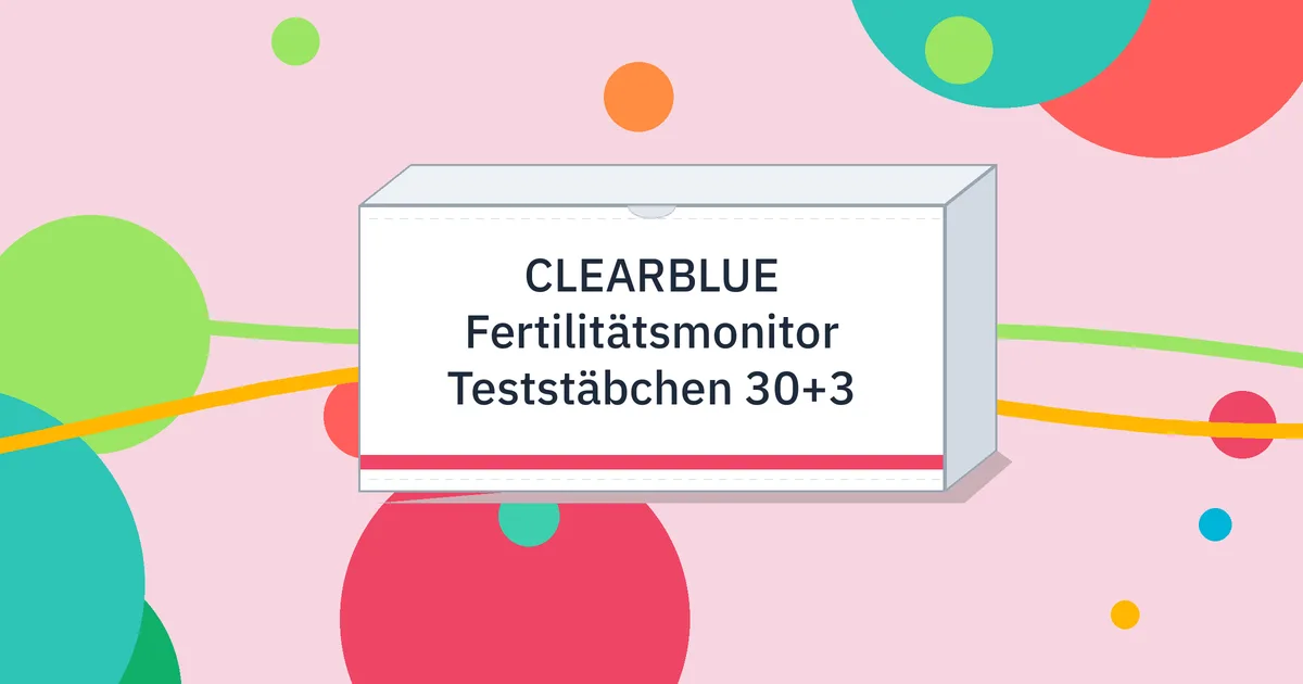 Symbolbild: Packung mit der Aufschrift CLEARBLUE Fertilitätsmonitor Teststäbchen 30+3 (PZN 18224697) – Verfügbarkeit und Bezug in Apotheken in Frankfurt am Main