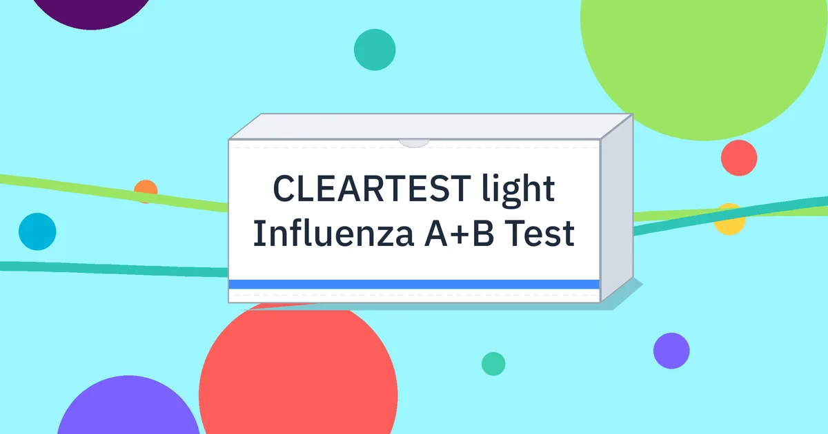 Symbolbild: Packung mit der Aufschrift CLEARTEST light Influenza A+B Test (PZN 18720717) – Verfügbarkeit und Bezug in Apotheken in Frankfurt am Main
