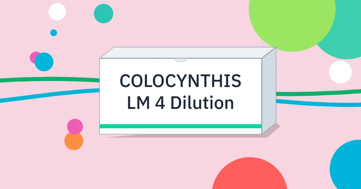 Symbolbild: Packung mit der Aufschrift COLOCYNTHIS LM 4 Dilution (PZN 12832562) – Verfügbarkeit und Bezug in Apotheken in Frankfurt am Main