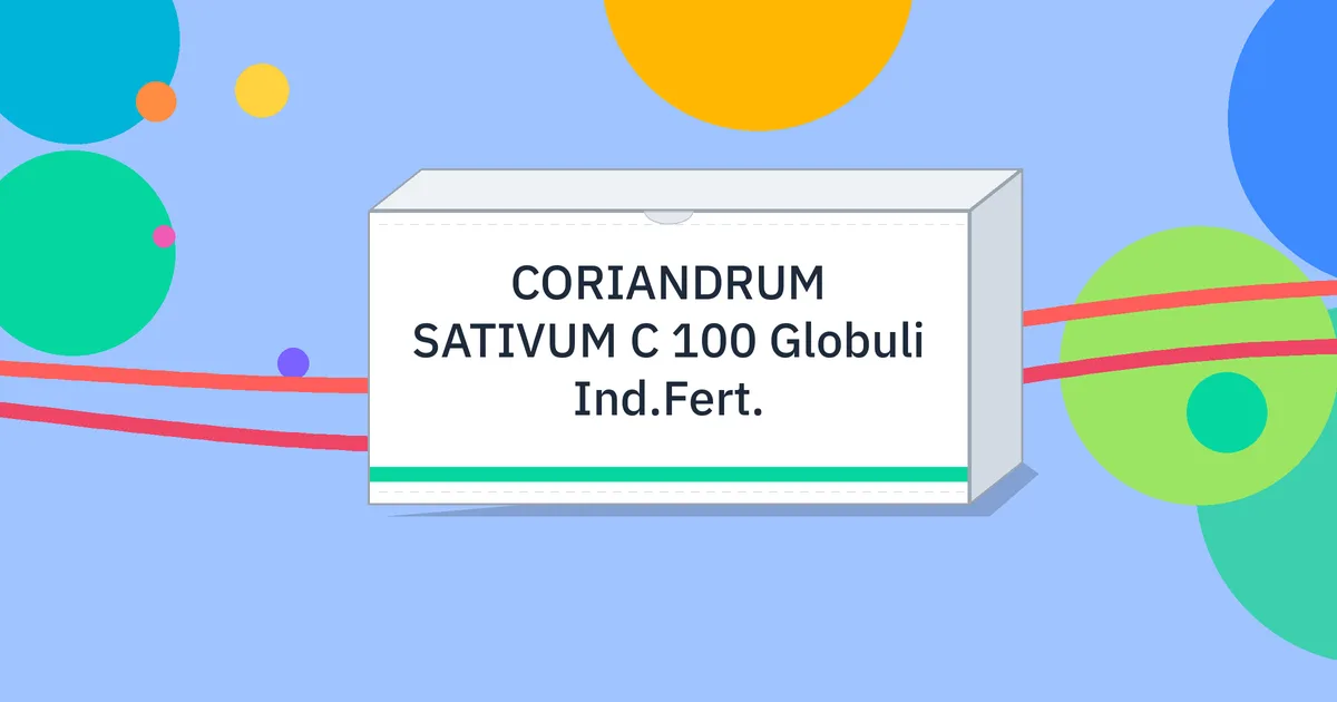 Symbolbild: Packung mit der Aufschrift CORIANDRUM SATIVUM C 100 Globuli Ind.Fert. (PZN 17729952) – Verfügbarkeit und Bezug in Apotheken in Frankfurt am Main