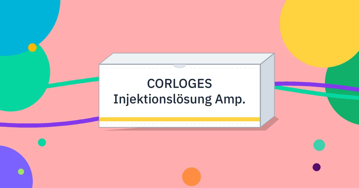 Symbolbild: Packung mit der Aufschrift CORLOGES Injektionslösung Amp. (PZN 13699711) – Verfügbarkeit und Bezug in Apotheken in Frankfurt am Main