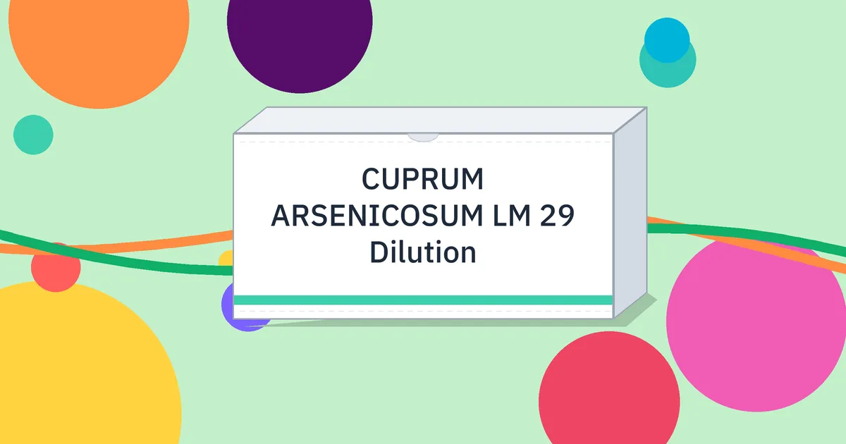 Symbolbild: Packung mit der Aufschrift CUPRUM ARSENICOSUM LM 29 Dilution (PZN 12837938) – Verfügbarkeit und Bezug in Apotheken in Frankfurt am Main
