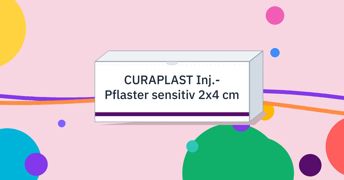 Symbolbild: Packung mit der Aufschrift CURAPLAST Inj.-Pflaster sensitiv 2x4 cm (PZN 15997559) – Verfügbarkeit und Bezug in Apotheken in Frankfurt am Main