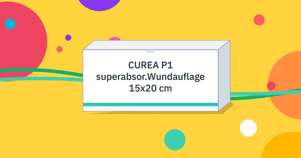 Symbolbild: Packung mit der Aufschrift CUREA P1 superabsor.Wundauflage 15x20 cm (PZN 16005086) – Verfügbarkeit und Bezug in Apotheken in Frankfurt am Main