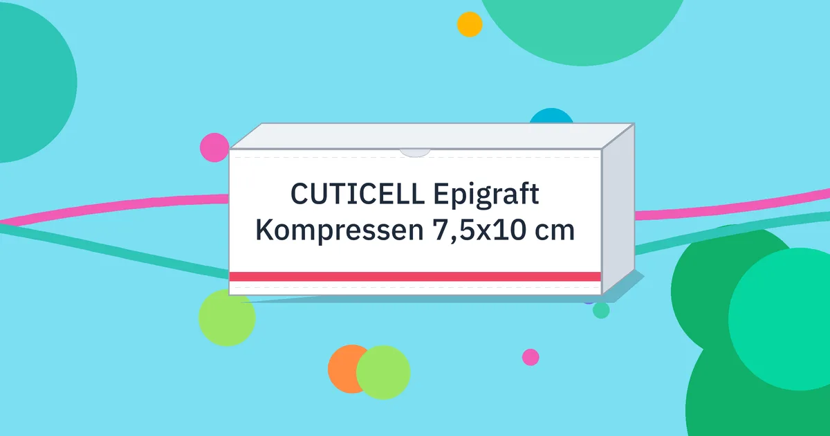 Symbolbild: Packung mit der Aufschrift CUTICELL Epigraft Kompressen 7,5x10 cm (PZN 05524831) – Verfügbarkeit und Bezug in Apotheken in Frankfurt am Main