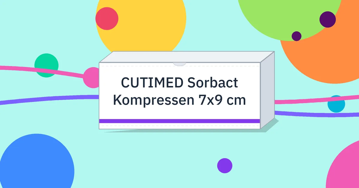 Symbolbild: Packung mit der Aufschrift CUTIMED Sorbact Kompressen 7x9 cm (PZN 19235390) – Verfügbarkeit und Bezug in Apotheken in Frankfurt am Main