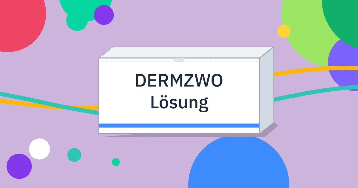 Symbolbild: Packung mit der Aufschrift DERMZWO Lösung (PZN 00209533) – Verfügbarkeit und Bezug in Apotheken in Frankfurt am Main