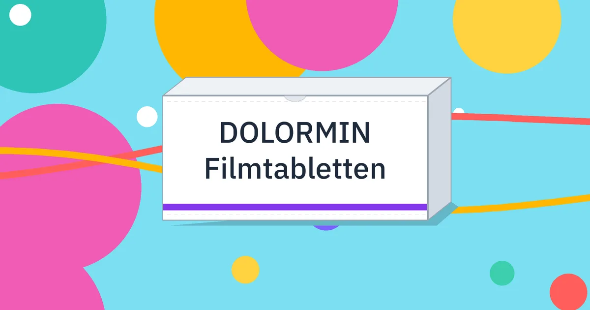 Symbolbild: Packung mit der Aufschrift DOLORMIN Filmtabletten (PZN 00624255) – Verfügbarkeit und Bezug in Apotheken in Frankfurt am Main