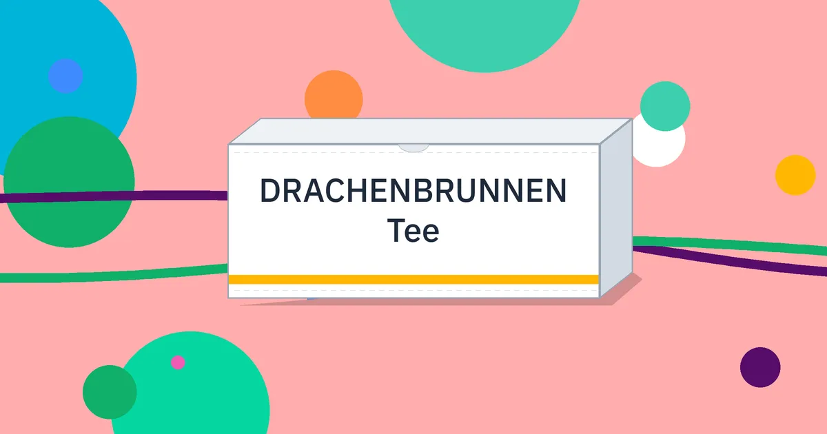 Symbolbild: Packung mit der Aufschrift DRACHENBRUNNEN Tee (PZN 10996259) – Verfügbarkeit und Bezug in Apotheken in Frankfurt am Main
