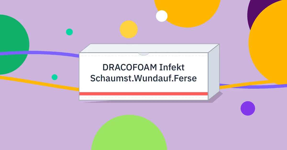 Symbolbild: Packung mit der Aufschrift DRACOFOAM Infekt Schaumst.Wundauf.Ferse (PZN 10317643) – Verfügbarkeit und Bezug in Apotheken in Frankfurt am Main