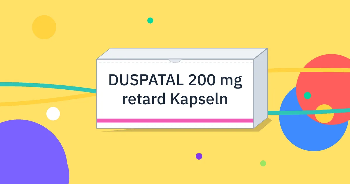 Symbolbild: Packung mit der Aufschrift DUSPATAL 200 mg retard Kapseln (PZN 01279464) – Verfügbarkeit und Bezug in Apotheken in Frankfurt am Main